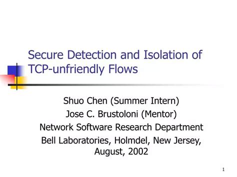 Ppt Secure Detection And Isolation Of Tcp Unfriendly Flows Powerpoint
