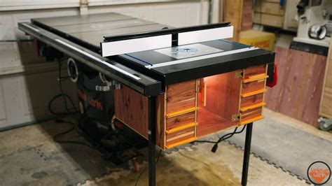 Ultimate Router Table And Storage Cabinet Table Saw Extension Wing