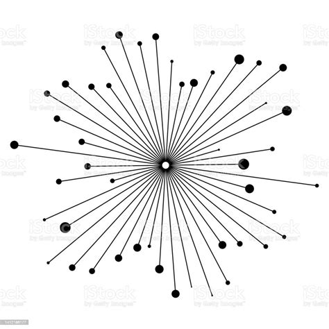 추상적인 벡터 배경입니다 연결 된 라인과 도트 추상 소용돌이 형태 구성 작은 그래픽 추상적인 배경 벡터 일러스트 3차원 형태에 대한 스톡 벡터 아트 및 기타 이미지 Istock