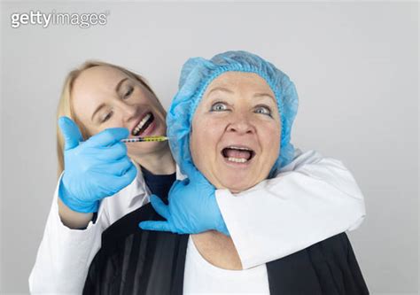Botulinum Toxin Injection Senior Woman At The Appointment With A