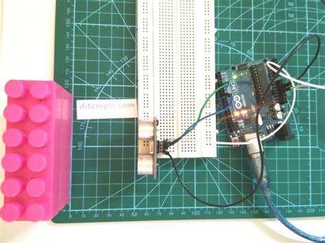 Menentukan Jarak Dengan Sensor Ultrasonik Ditempel
