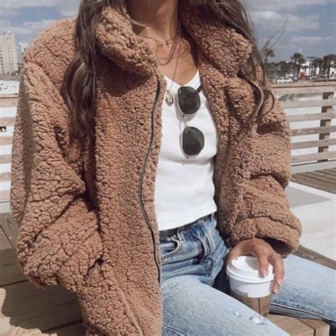 Aurora Popular Oversized Soft Comfy Sherpa Teddy Jacket Pixie Coat