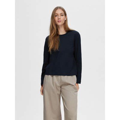 Tee Shirt Blanc Manche Longue Femme La Redoute