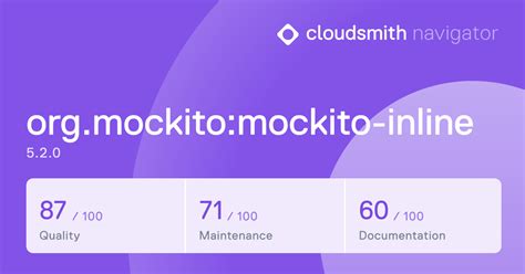 Orgmockitomockito Inline 520 Maven Package Quality Cloudsmith