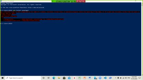 python powershell showing objectnotfound stack overflow