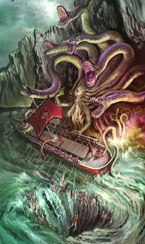 Scylla In Some Versions Scylla Was Described As The Daughter Of Triton And Lamia Accord