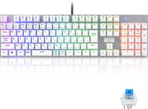 Amazon 【日本語配列】e元素メカニカル式ゲーミングキーボード 赤軸・青軸を採用 フルサイズ109キー Type C Usb有線接続