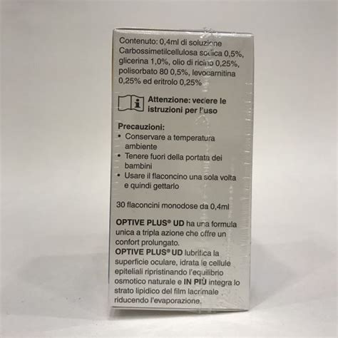 Optive Plus UD Gocce Oculari Flaconi Monodose Farmacia Di Fiducia