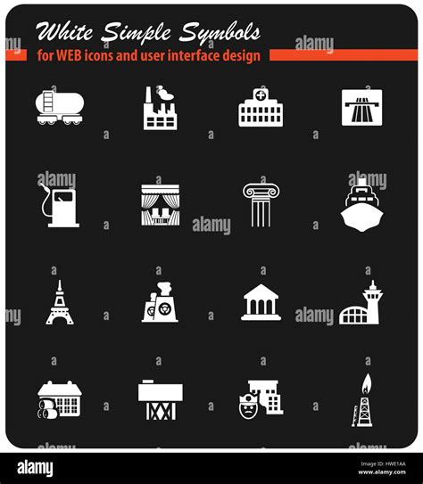 Infrastructure Vector Icons For User Interface Design Stock Vector Image And Art Alamy