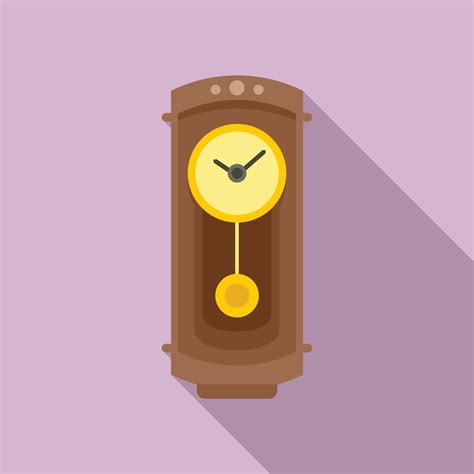 Classical Pendulum Clock Icon Flat Style 14505185 Vector Art At Vecteezy