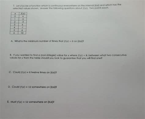 solved 7 let x be a function which is continuous