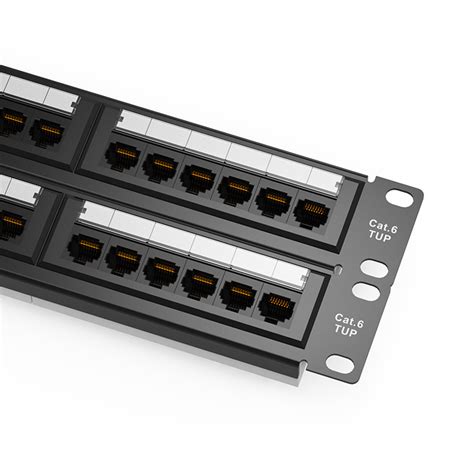 High Quality 2u 48 Port 19 Cat 6 Ethernet Networking Unshielded Patch Panel Utp 48 Port Patch