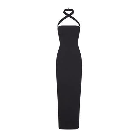 Fits Everybody Wrap Long Slip Dress Onyx