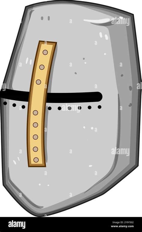 Crusader Knight Helmet Cartoon Vector Illustration Stock Vector Image