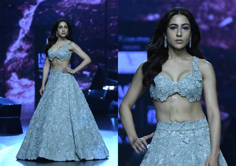 Lakme Fashion Week Sara Ali Khan Flaunts Her Scar As She Walks The