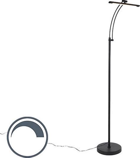 QAZQA Tableau Moderne LED Dimbare Vloerlamp Staande Lamp Met Dimmer Lichts H Bol