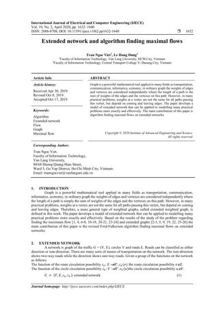 Extended Network And Algorithm Finding Maximal Flows PDF