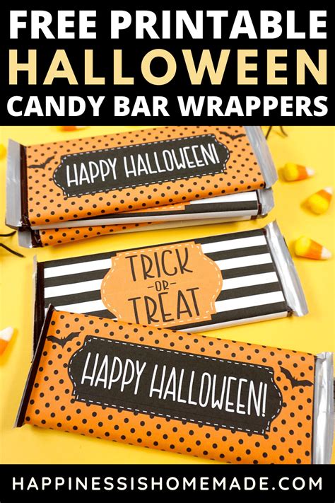 Printable Halloween Candy Bar Wrappers The Cake Boutique