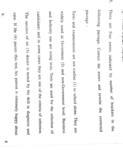 There Are Four Errors Indicated By Number Of Brackets In The Following Pa