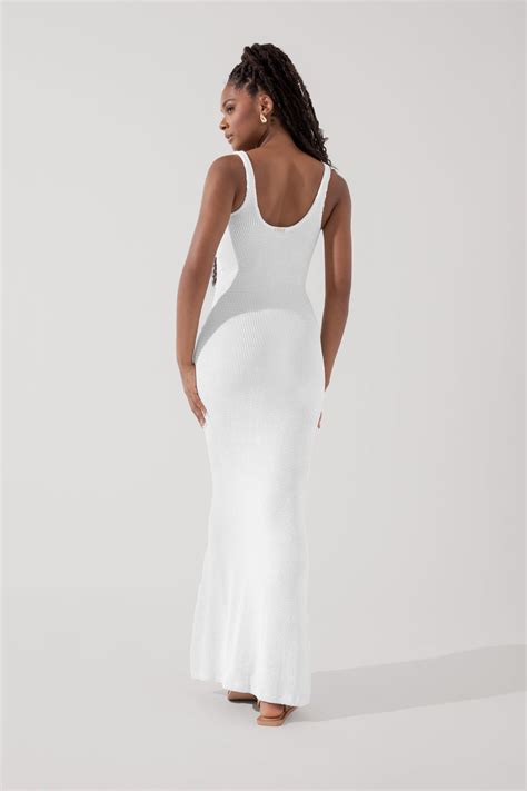 Hourglass Maxi Dress White Popflex®