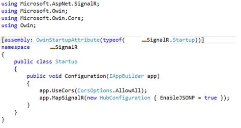 how to get started with implementing signalr
