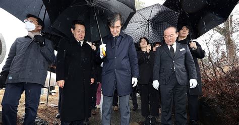 전두환 비석 밟는 조국