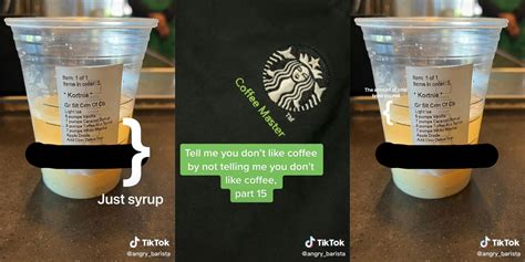 Starbucks Worker Puts Customers ‘just Syrup Order On Blast