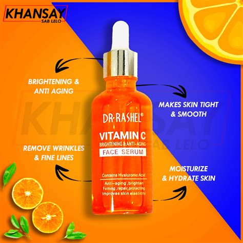 Dr Rashel Vitamin C Serum For Face Brightening And Anti Aging Dry Skin Oily Skin Glowing Face Acne