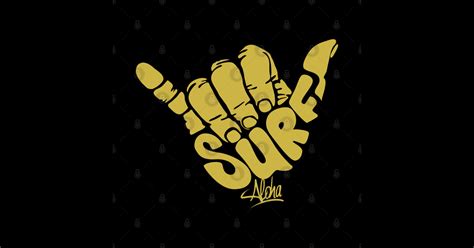 Surfing Hand Sign Aloha Surfing Hand Sign Aloha Sticker Teepublic