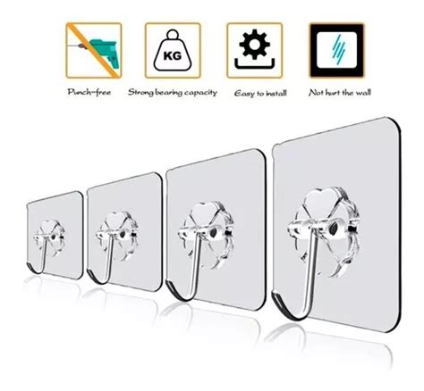 Gancho Adhesivo Para Pared Colgador Metálico Con Adhesivo