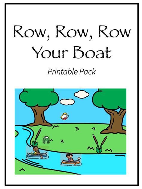 彩色row Row Row Your Boat Printable Pack A Pdf