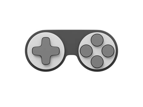 Premium Photo Minimalisticrealistic Console Game Controller Gray Isolated Icon On White