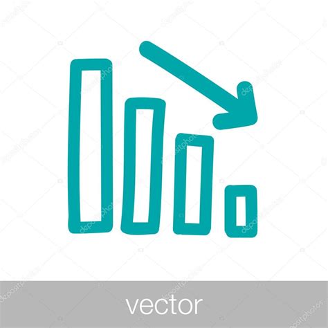 Declining Graph Icon Declining Chart Icon Stock Vector By ©mrgraphic