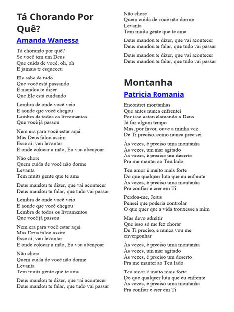 Tá Chorando Por Quê Pdf Amor Deus