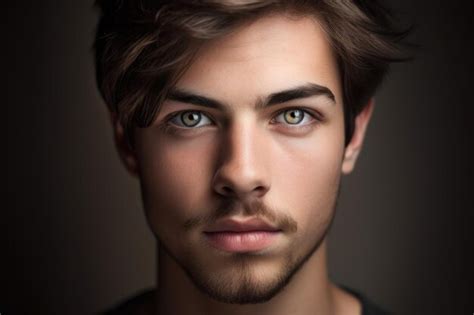 Premium Ai Image Closeup Portrait Of A Handsome Young Man Created With Generative Ai