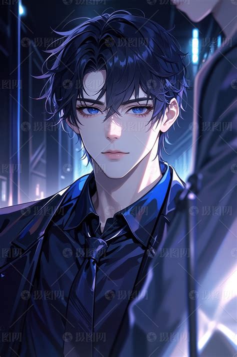 二次元动漫男生插画图片下载 正版图片403746496 摄图网