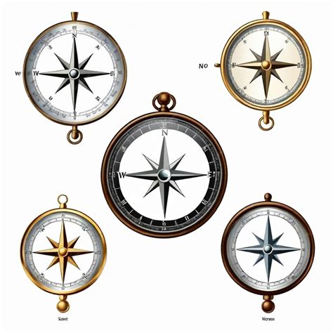 A Set Of Compass Compass And Compass Including Star And Compass