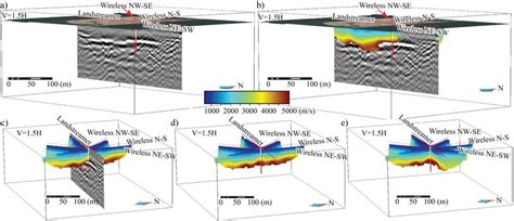Different 3d Views Of A The Stacked Seismic Section Sledgehammer