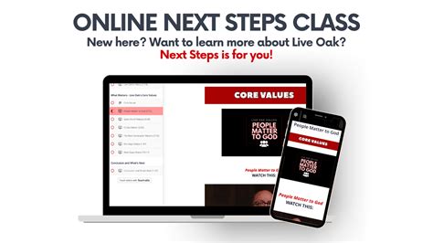 Next Steps Class Online Live Oak Community Church