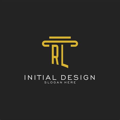 Rl Initial Logo With Simple Pillar Style Design 15163637 Vector Art At Vecteezy