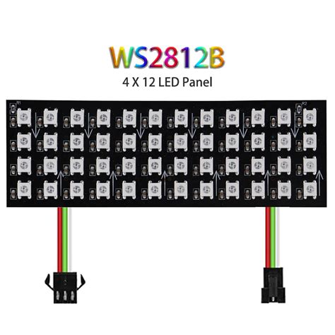 Ws2812b 4x12 48pixels Led Digital Flexible Individually Addressable Panel Light Ws2812ic Module
