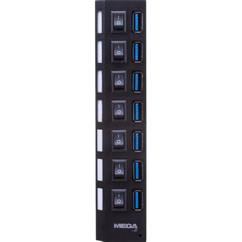 Разветвитель USB ProMega Jet HS006 выключатель/USB 3.0×7/черный арт ...
