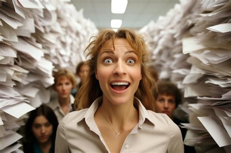 Premium Ai Image Stress At Work Heavy Workloads Tight Deadlines And