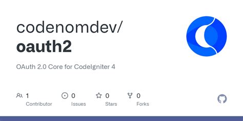 Github Codenomdevoauth2 Oauth 20 Core For Codeigniter 4
