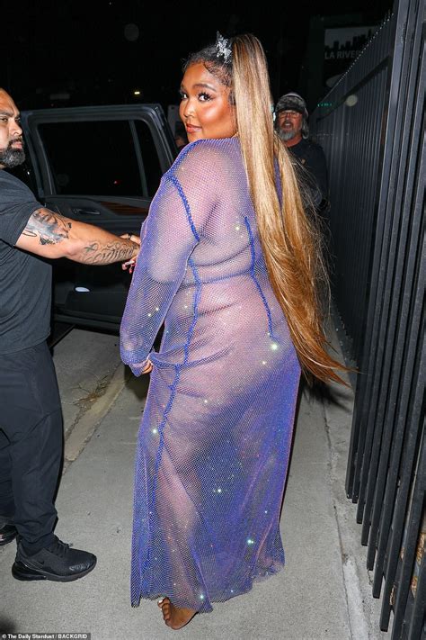 Lizzo Leaves Little To The Imagination In A See Through Purple Gown And