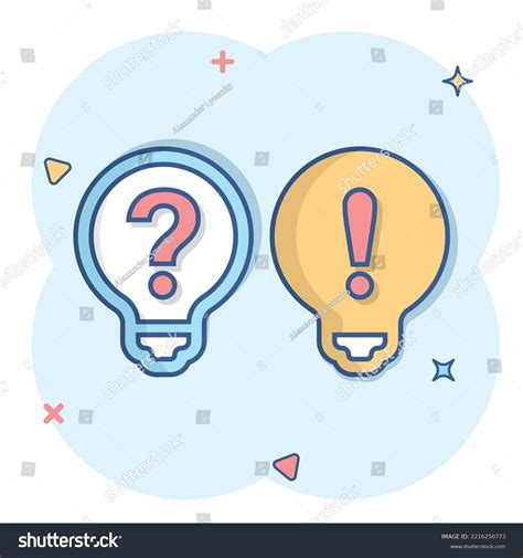 Problem Solution Icon Comic Style Light Stock Vector Royalty Free