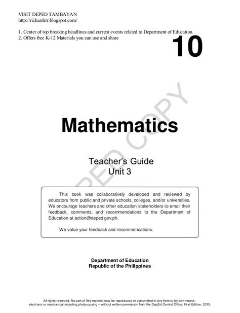 Grade 6 Math Module 1st Quarter