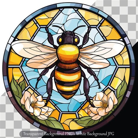 Stained Glass Bee Png File Bee Png Shirt Sublimation Bee And Etsy