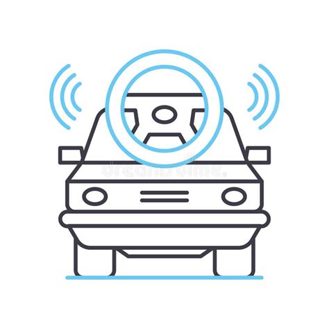 Car Control Line Icon Outline Symbol Vector Illustration Concept