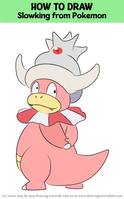 How To Draw Slowking From Pokemon Pokemon Step By Step